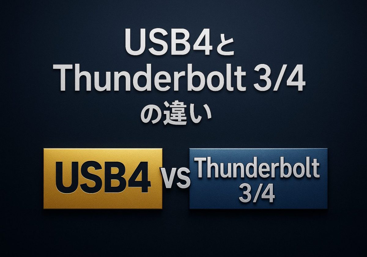 USB4とThunderbolt3/4の違いをわかりやすく解説｜機能・性能の本質的な違い